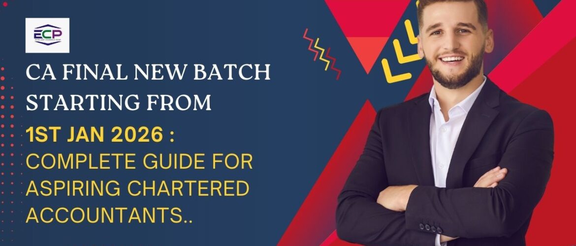 CA Final new batch starting from 1st Jan 2026 - Excellent commerce point
