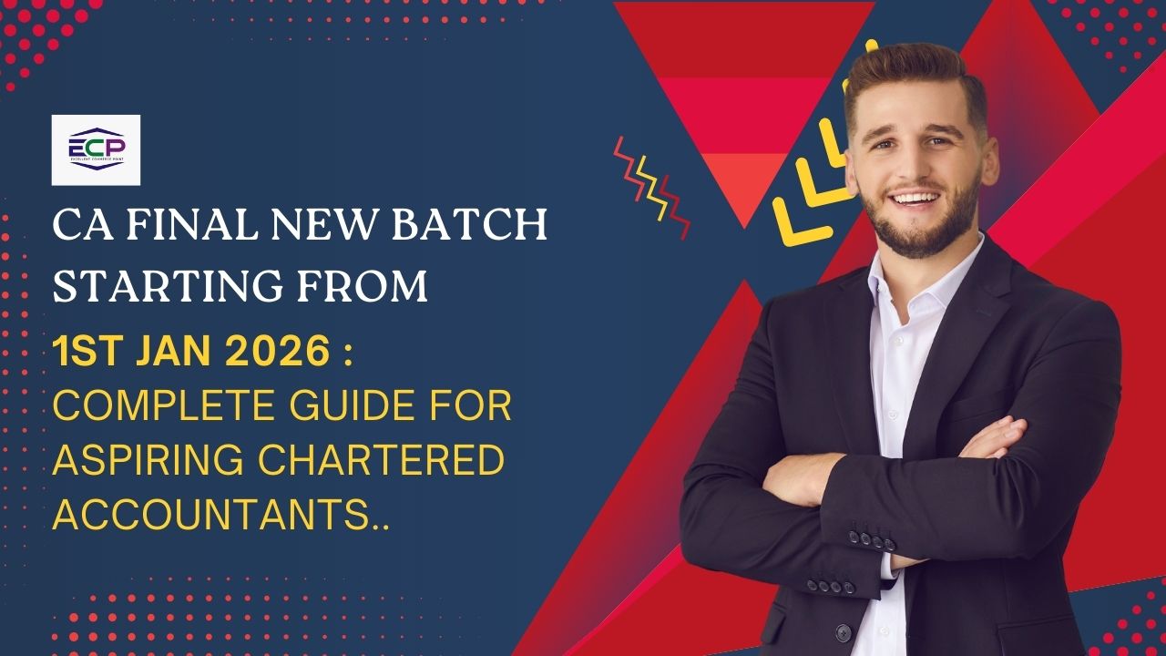 CA Final new batch starting from 1st Jan 2026 - Excellent commerce point